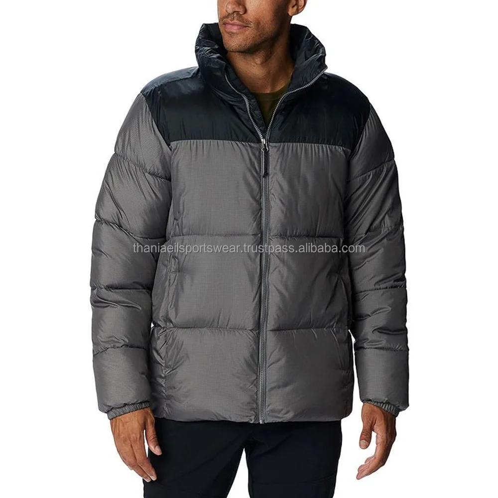 Wholesale Customized Puffer Jacket Blank Color Men's Puffer Jacket Plus ...