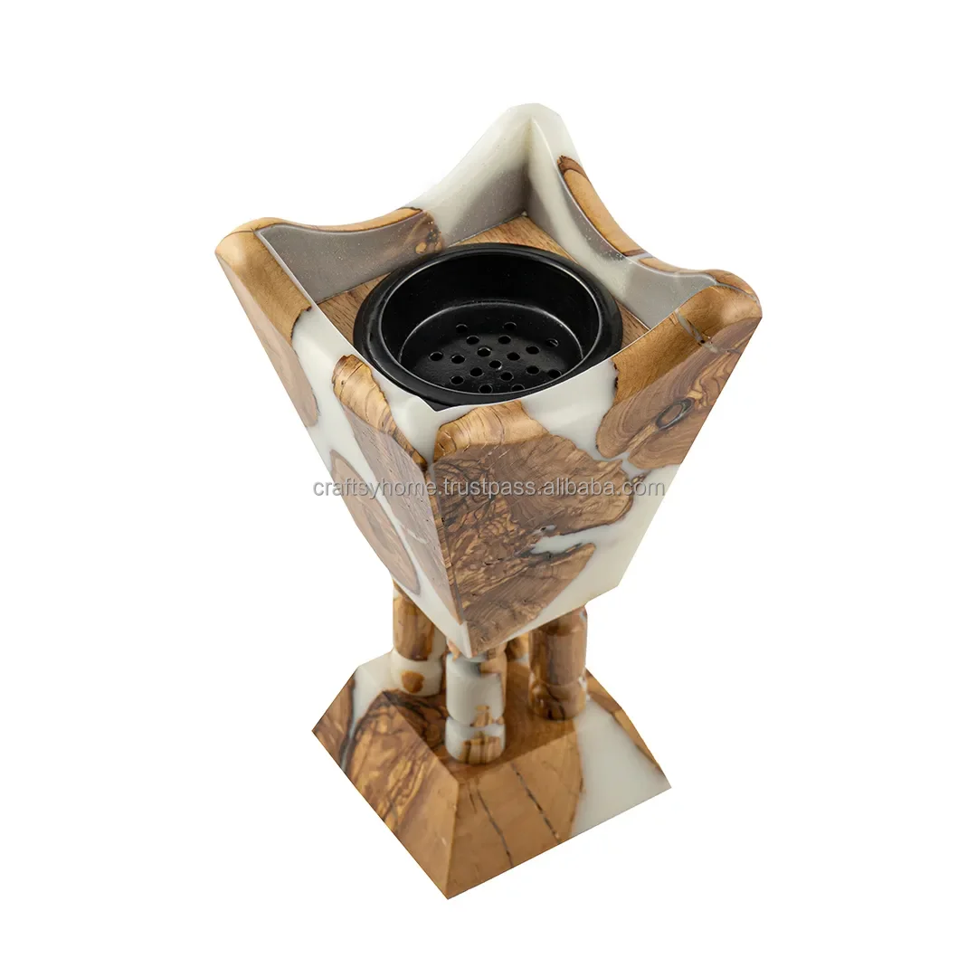 White Mubkhar Wood Resin Bakhoor Burner Bukhoor Burner Wood for Wedding ...