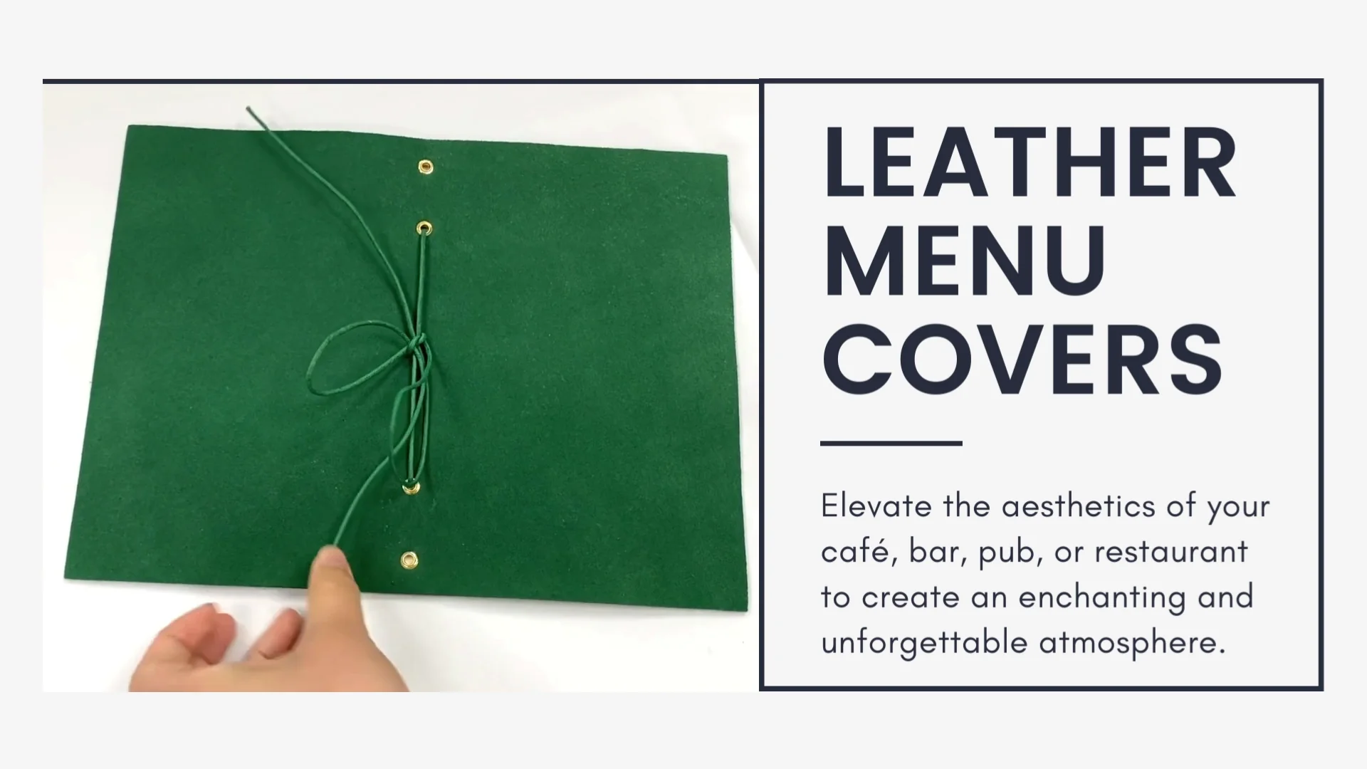 Personalized Restaurant Menu Folder Binder Custom Genuine Leather Menu ...