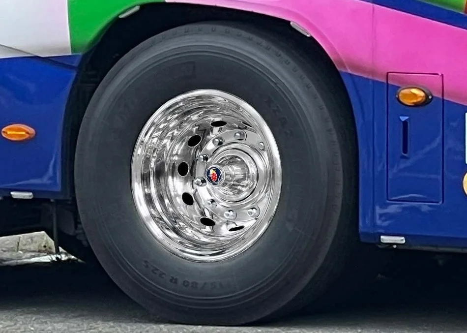 22.5" Stainless Steel Axle Cover for Scania Wheel Hubcaps - Polished ...