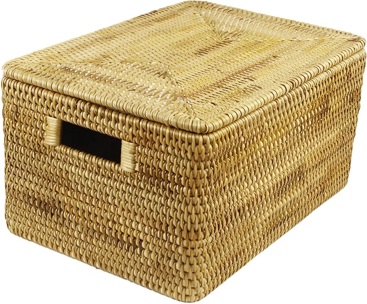 Direct Supplier Home Storage Basket Rattan Container Clothes Box ...