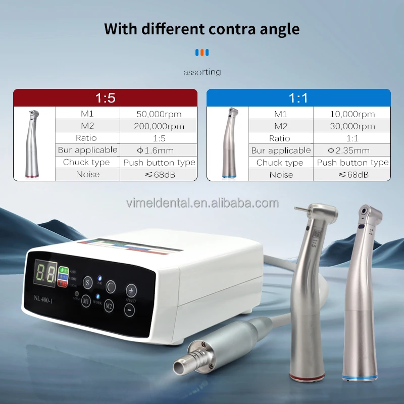 Dental Electric Motor with 1:1 1:5 LED Fiber Optic Handpieces
