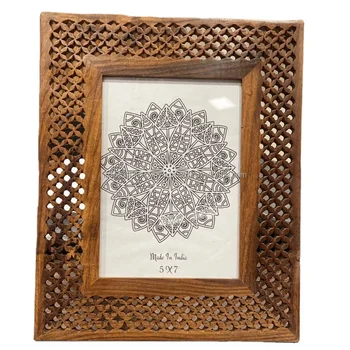 Nice Natural Wood Jali Cut Design Traditional Photo Frame - Buy Wooden ...
