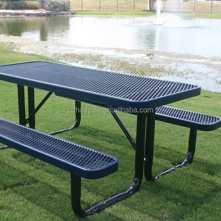 Outdoor Rectangular Picnic Table Bench Set - Durable & Stylish
