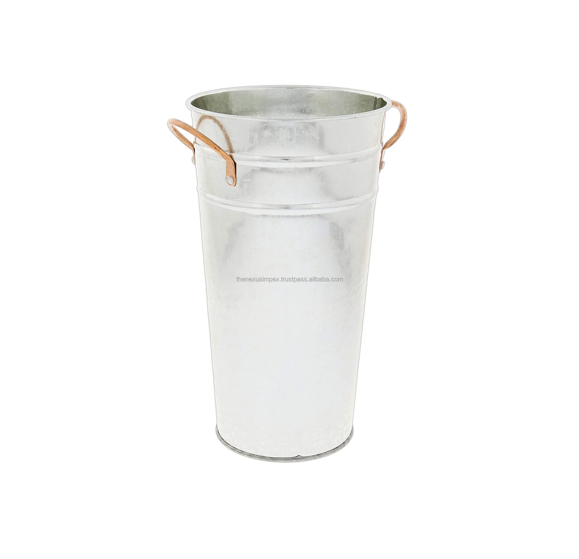 Galvanized Hanging Bucket In Rustic Finished New Galvanized Pots And ...