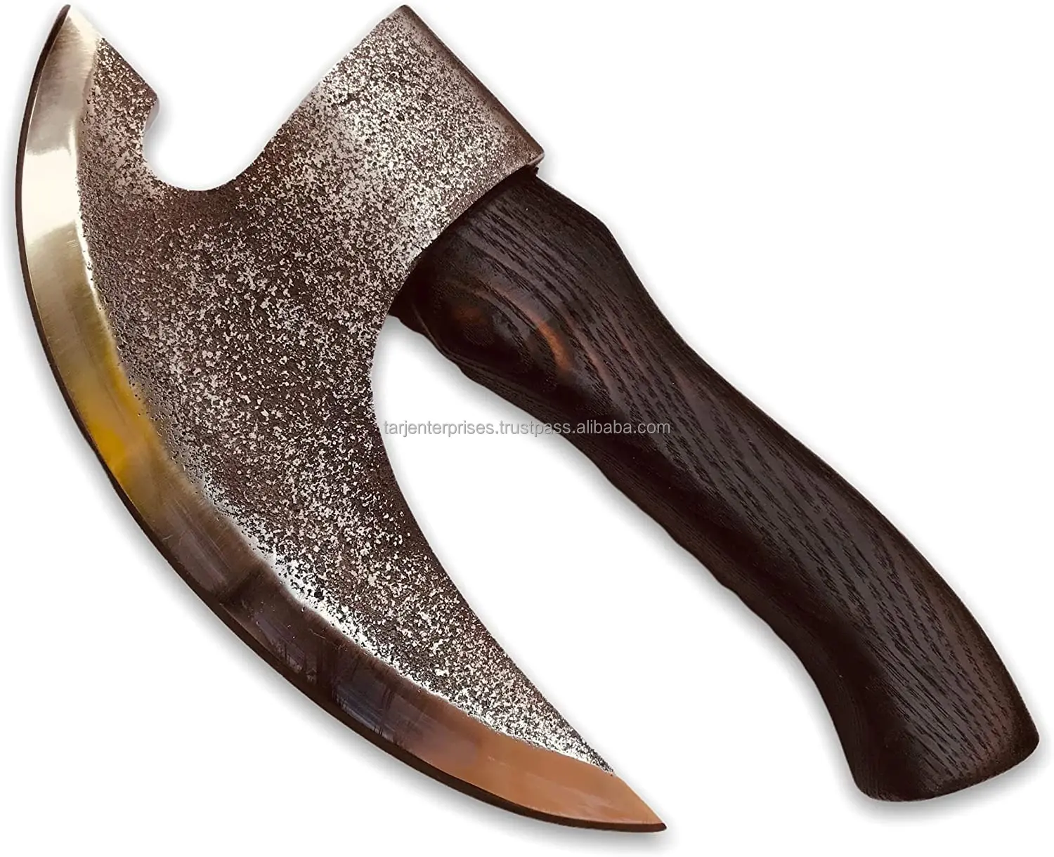 Handmade Viking Pizza Axe Industrial Grade Wooden Handle with Leather ...