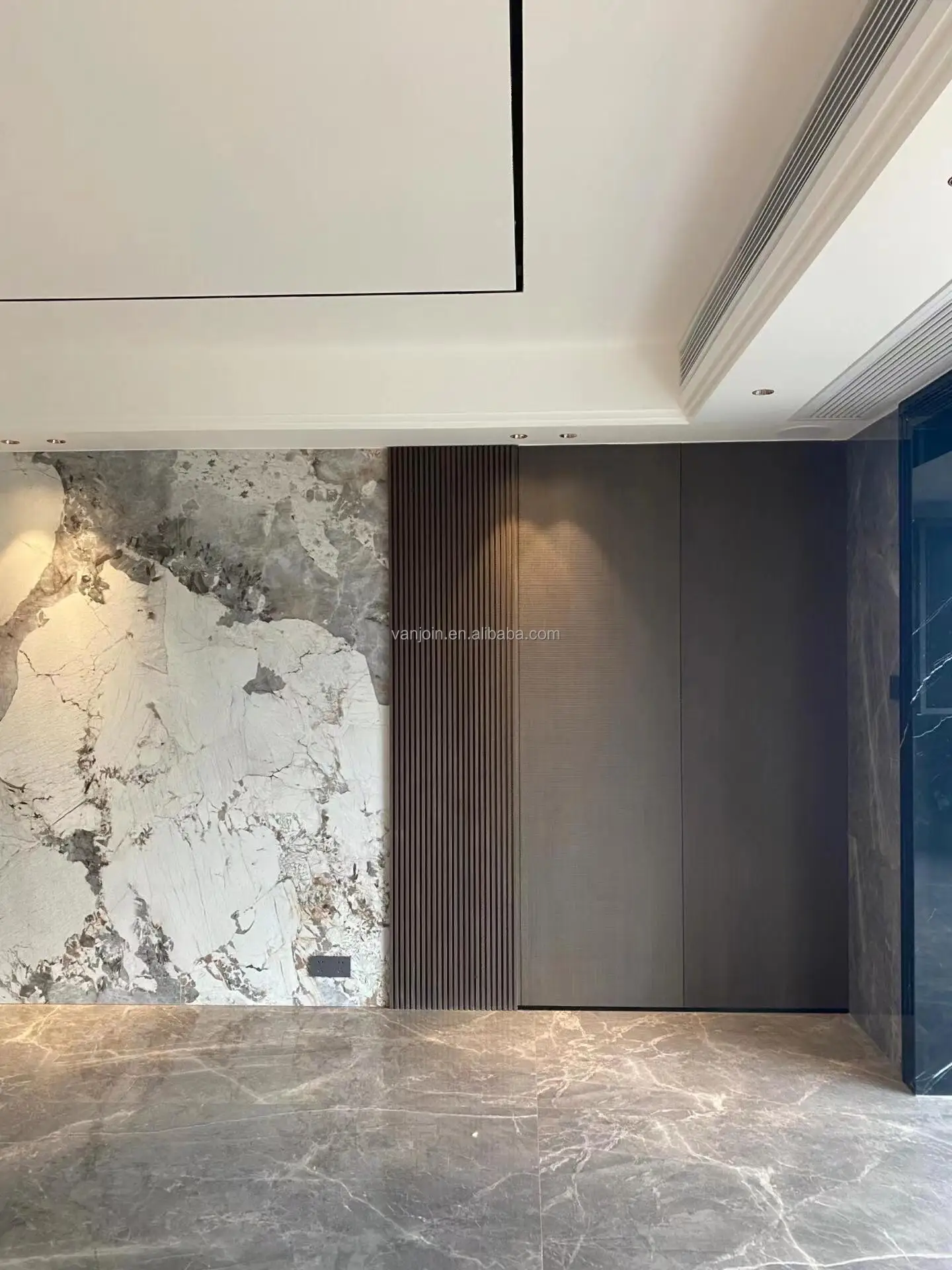 Black Marble Panel WPC Wall Panel Indoor Decoration Cladding Deco ...