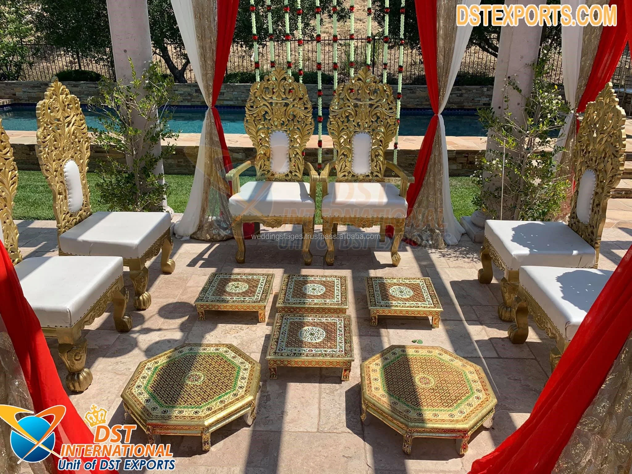 Indian Wedding Chairs for Bride and Groom - Stylish Mandap Seating