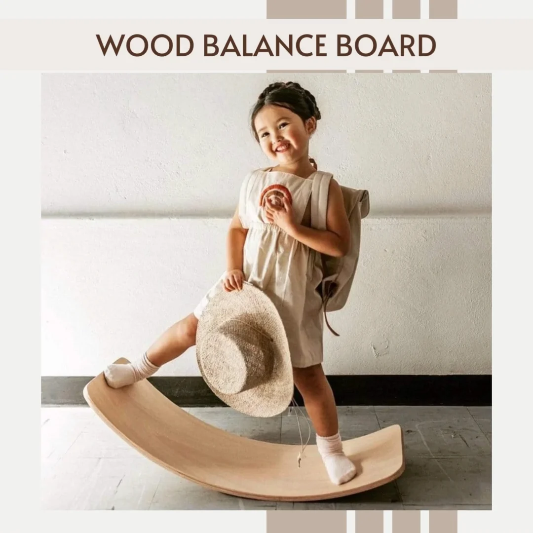 Wooden Balance Board Solid Balancing Wood Board Kid's Play Toys - Buy ...