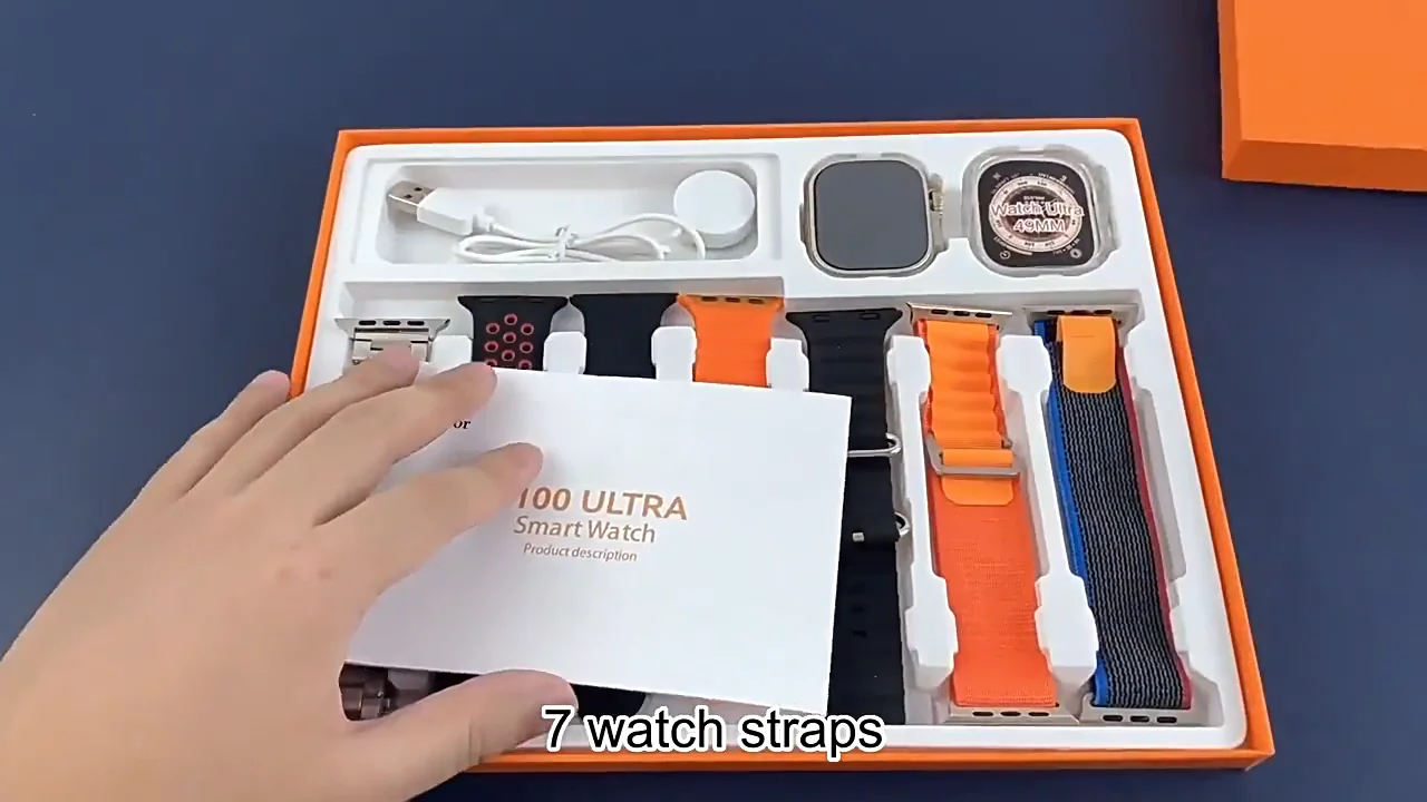 S100 Ultra 9 New Smart Watch 7 In 1 Straps 49mm 2.02inch Full Touch ...