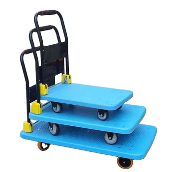 200kg Heavy Duty Flatbed Portable Push Carts Trolleys Foldable Trolley ...