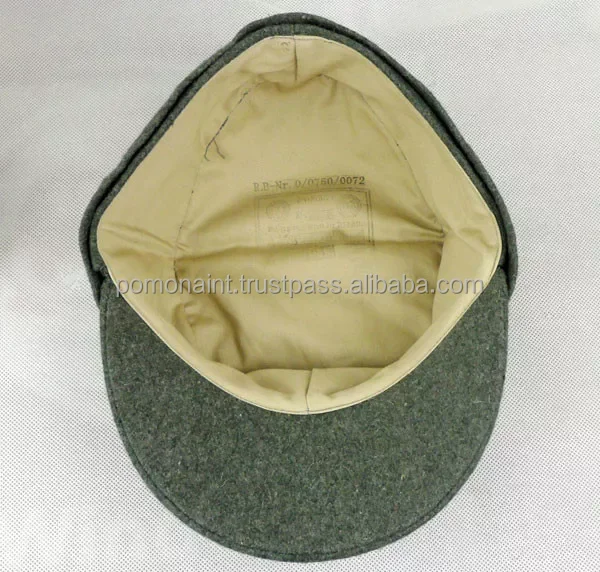 German WW2 M43 Field Cap Wool - 100% Wool, Adjustable Size