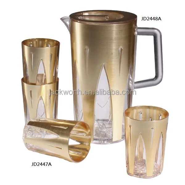Metallic Gold Acrylic Plastic Embossed Tableware - Buy Embossed Plastic ...