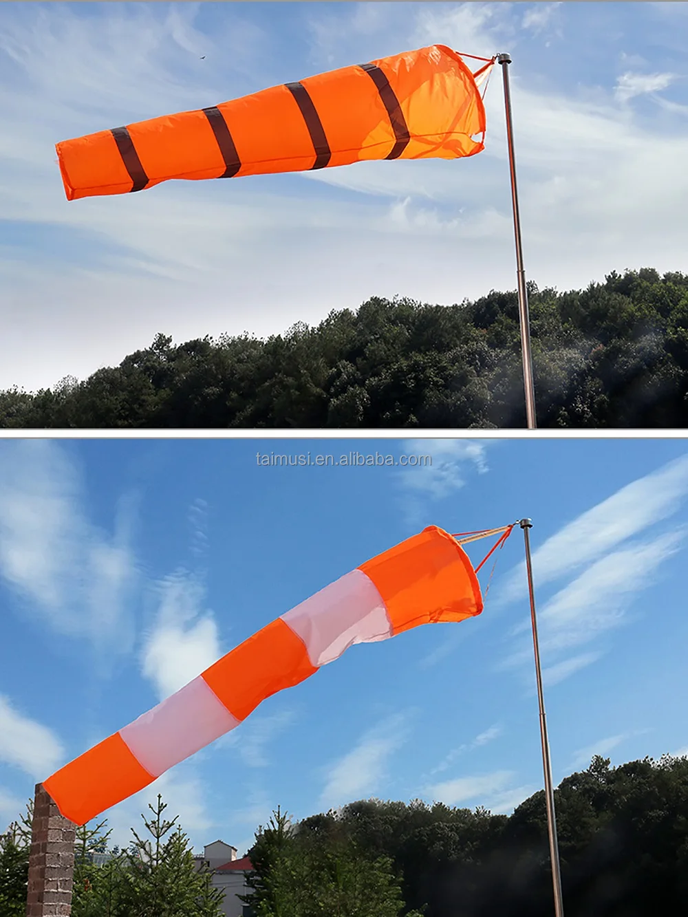 Outdoor Windsock Flag Wind Direction Measurement Rip-stop Weather Vane ...