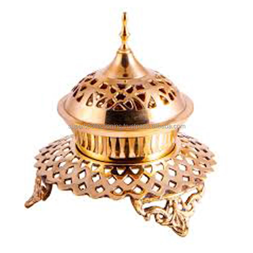Catholic Brass Censer with Shiny Polish and Single Chain
