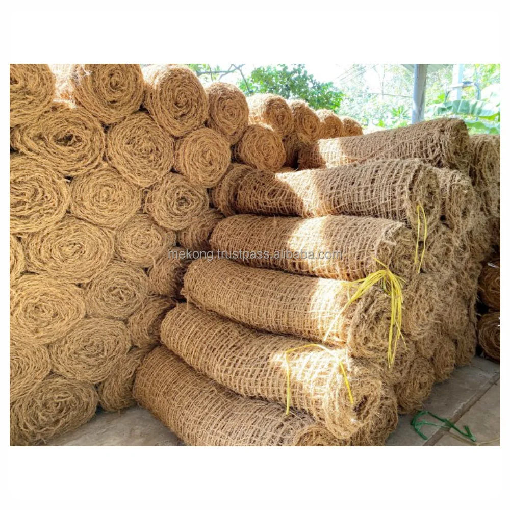 100% Natural Fibres Erosion Control Handmade Woven Cross Weave ...