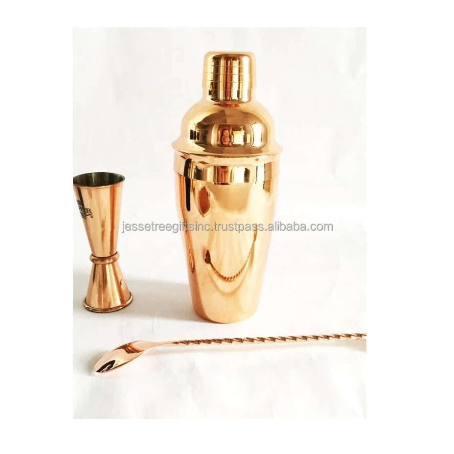 Handmade Copper Sheet Cocktail Shaker With Copper Plating Finishing ...