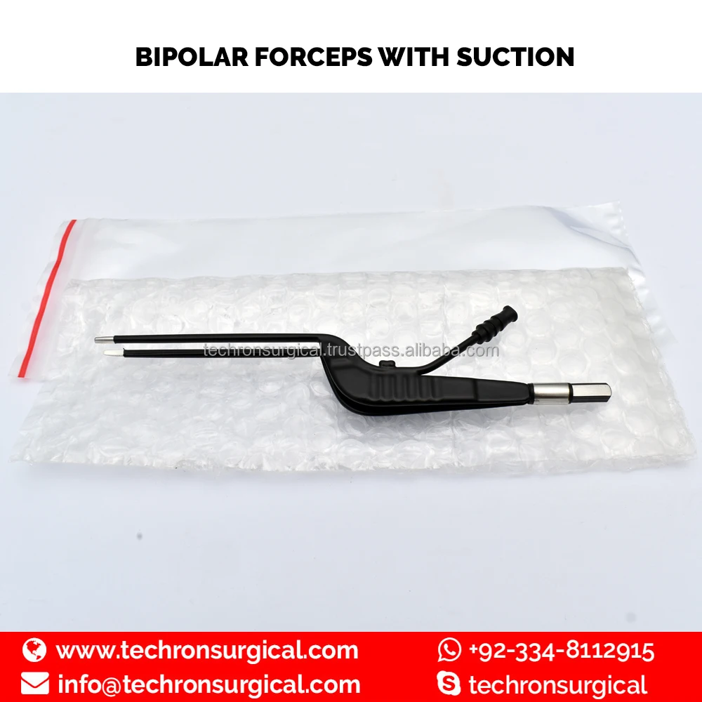 22cm Bipolar Bayonet Suction Coagulation Forceps 1.8mm Tip - Buy Non ...