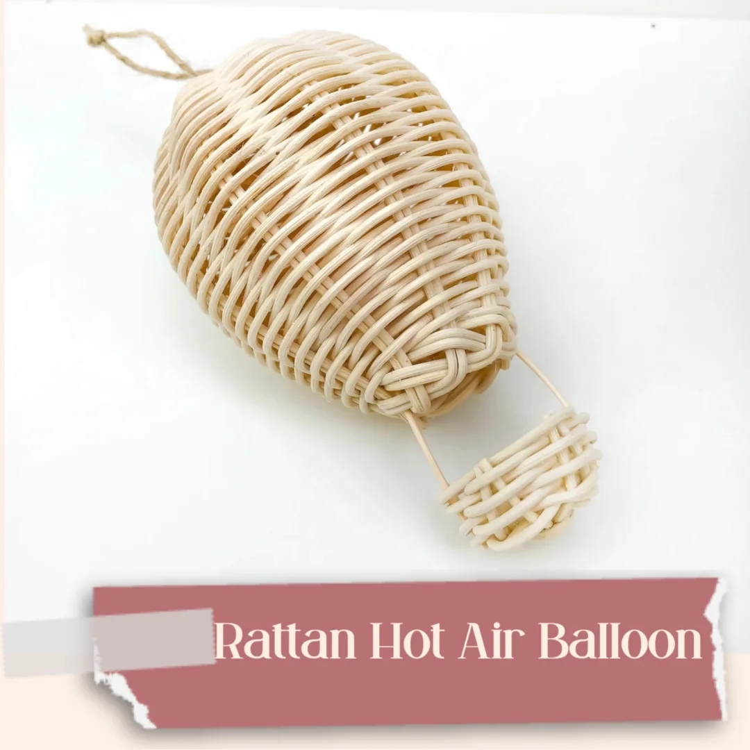 Hanging Happy Birthday Handmade Rattan Hot Air Balloon Home Kids Room ...