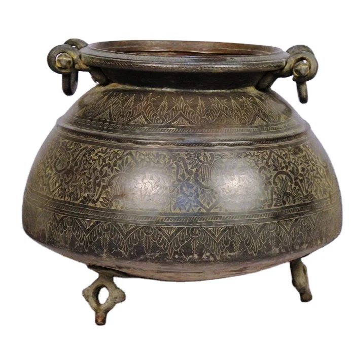Handmade Golden Brass Traditional South Indian Bronze Planter Bowl ...