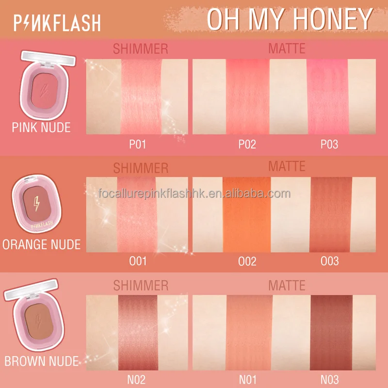 PINKFLASH PF-F01 Cosmetics Mini Blush Powder - Chic in Cheek