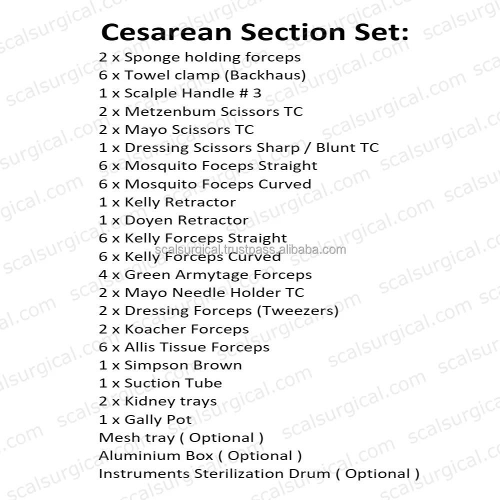 High Quality Cesarean Section Set Surgical Instruments Set C Section ...