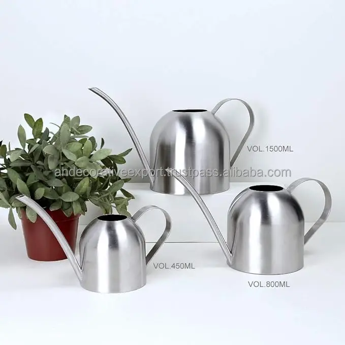 Standard Look Silver Water Can Unique Shape Metal Watering Can With ...