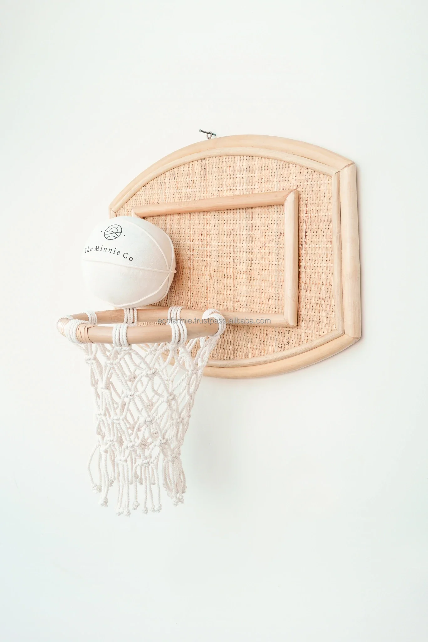 Rattan Handmade Basketball Hoop - Indoor/Outdoor Toy for Kids, Eco ...