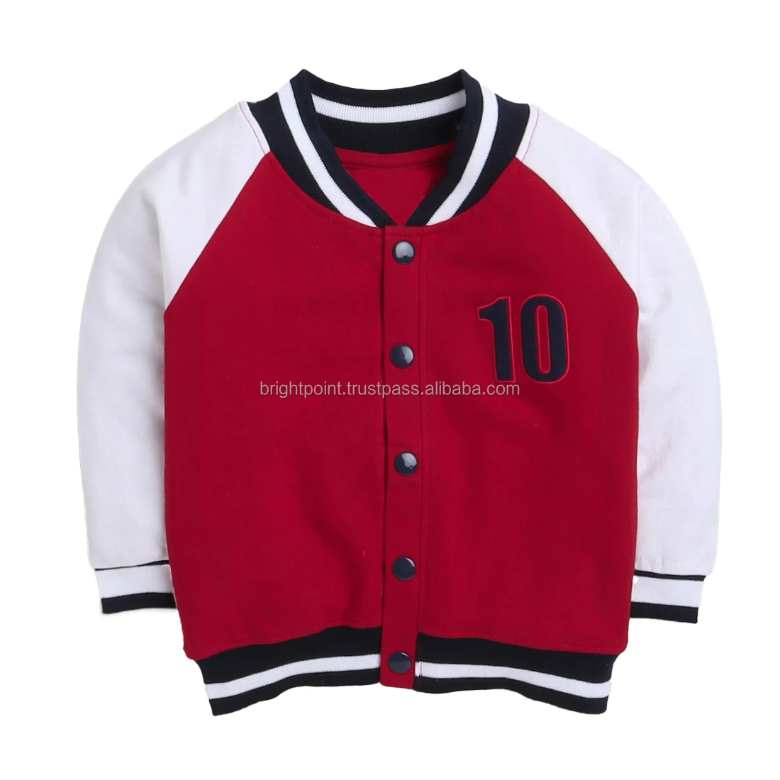 Cotton Varsity Jacket Boys Custom Embroidery Printed Baseball Jackets ...