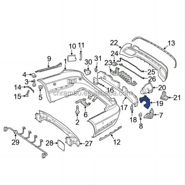 OEM 2076100014 Rear Bumper Reinforcement for Mercedes Benz E W207