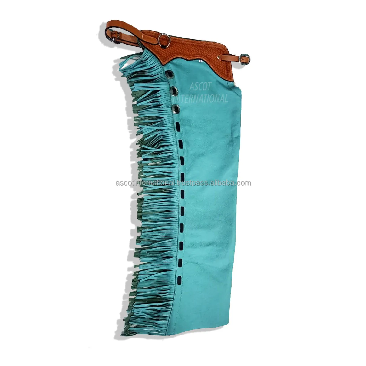 Long Nubuck Leather Farrier Chaps Canvas Buck Cowhide Western Cowboy ...