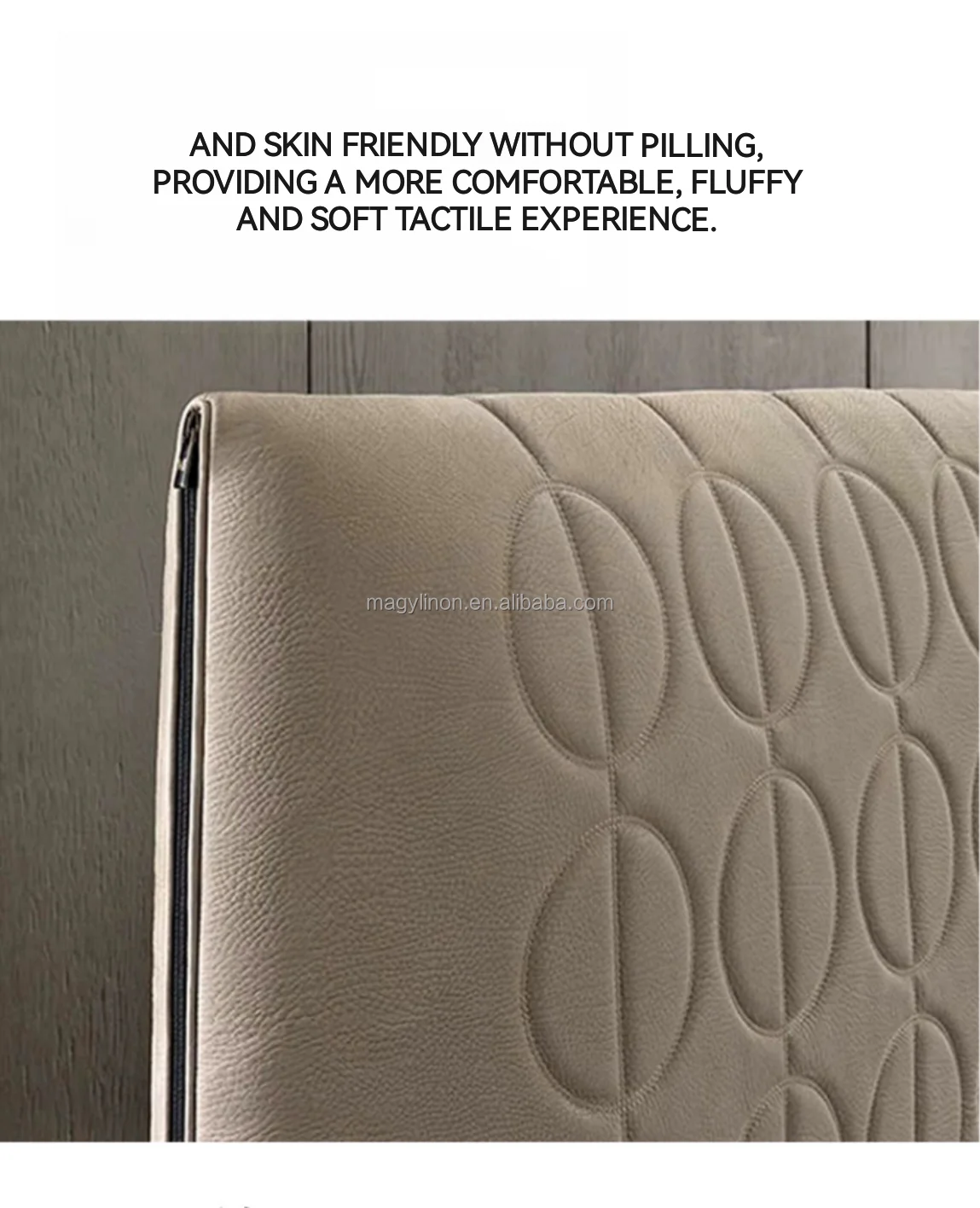 Designer Genuine Leather Printed Copper Coin Bed,Simple And Modern ...