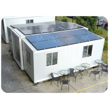 20ft 40ft Expandable Container House With Solar Panels Prefabricated ...