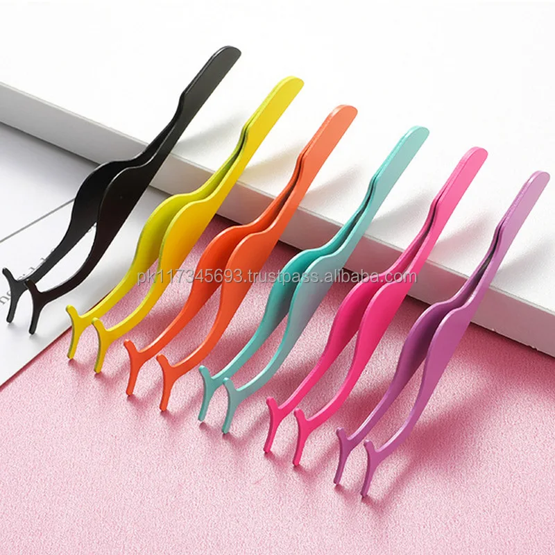 Green Eyelash Extension Auxiliary Clamp Clips Stainless Steel False ...