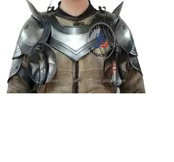 Medieval Armor Dark Gothic Steel Gorget Neck Armor And Pauldron Unisex ...