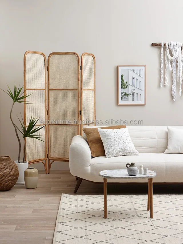 Natural Rattan Bamboo Room Dividers for Eco-Friendly Spaces