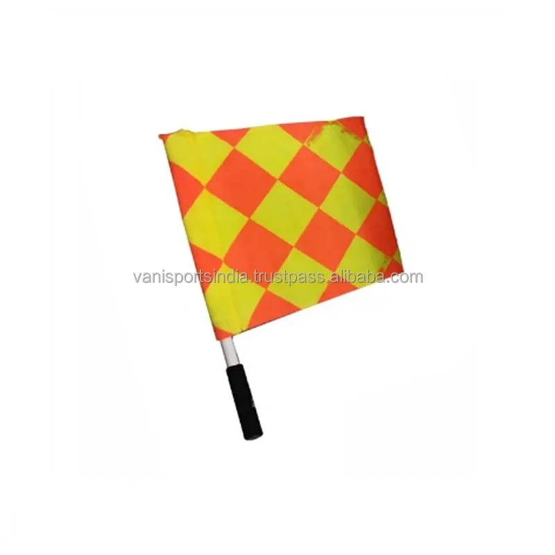 Soccer Referee Linesman Flag Diamond Pattern Hand signal Referee Flag ...