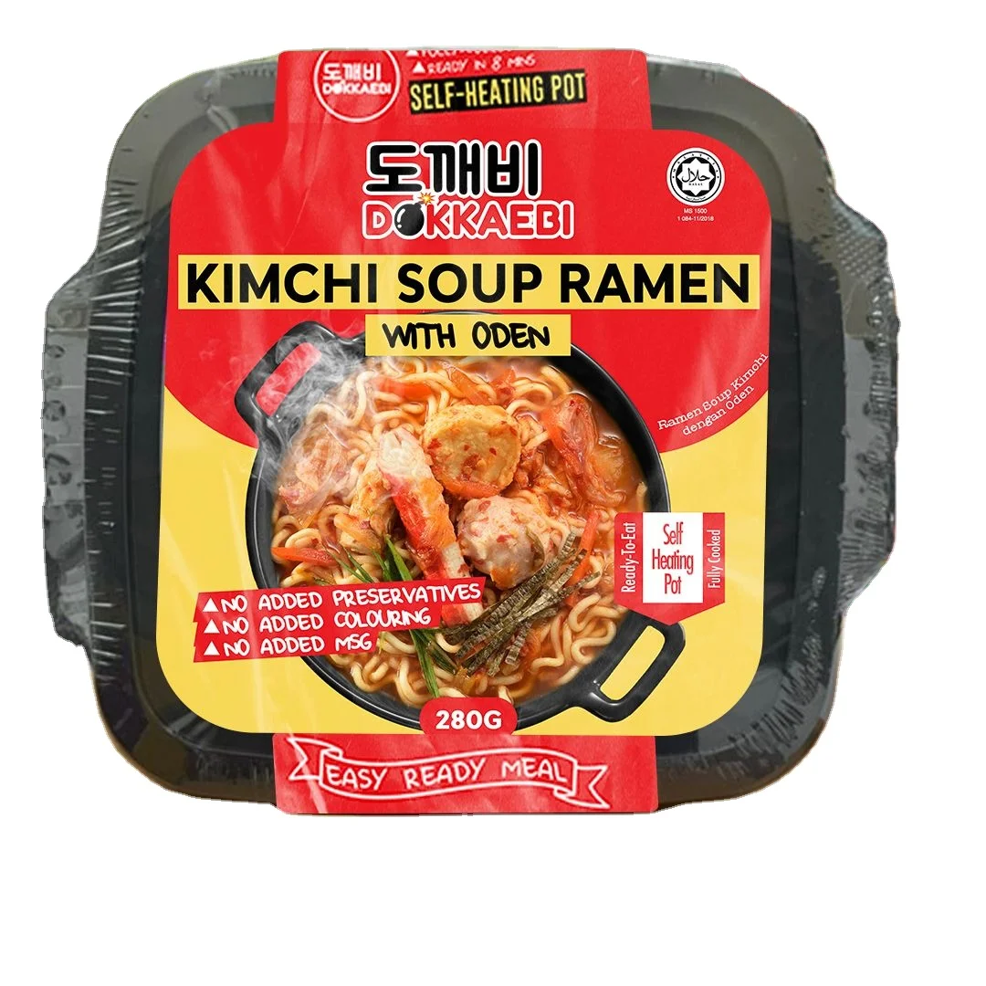 Dokkaebi Kimchi Soup Ramen - Spicy Self-Heating Hot Pot