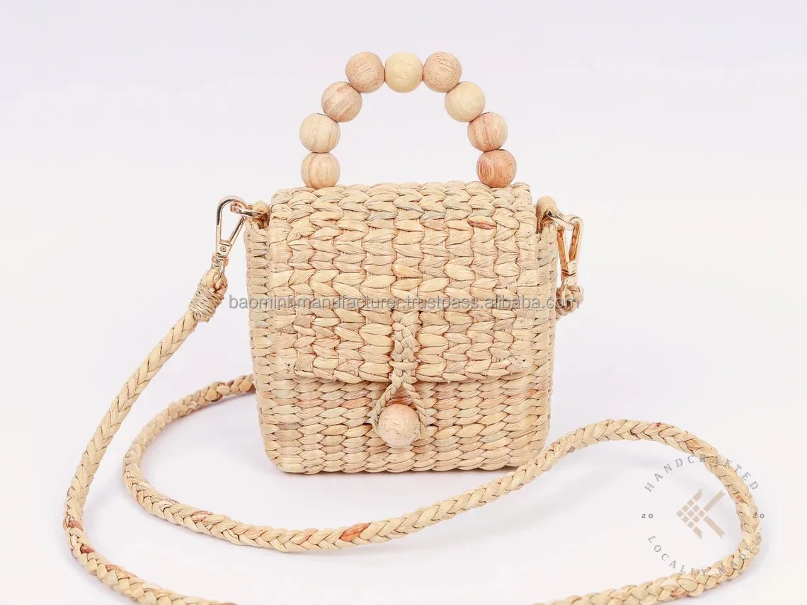 Mini Straw Crossbody Bag For Women Small Rattan Bag Wicker Hobo Bag ...
