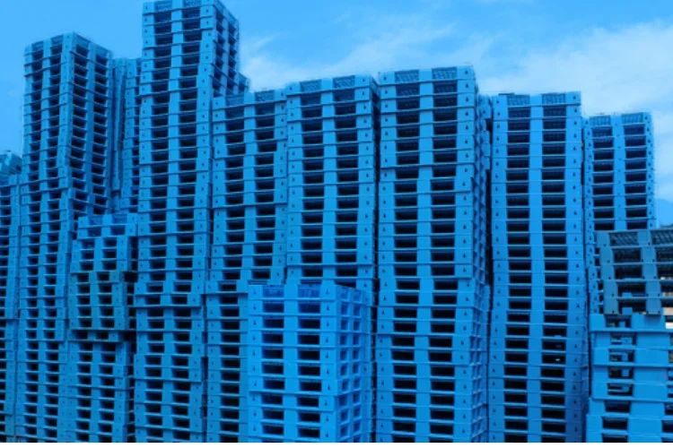 Heavy Duty Logistics Plastic Flat Nine Feet Hdpe Blue Pallet Warehouse ...