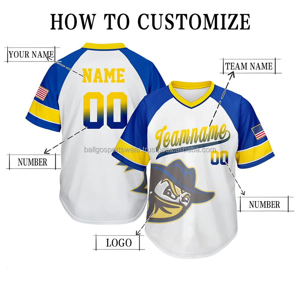 Custom Softball Jerseys - Sublimation with Personalized Logo