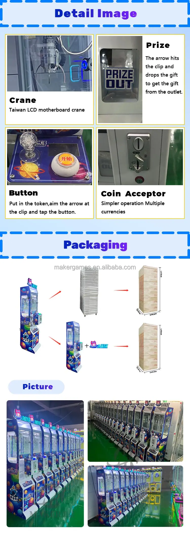 New Design Clip Doll Machine - Mini Gift Doll Game Toy