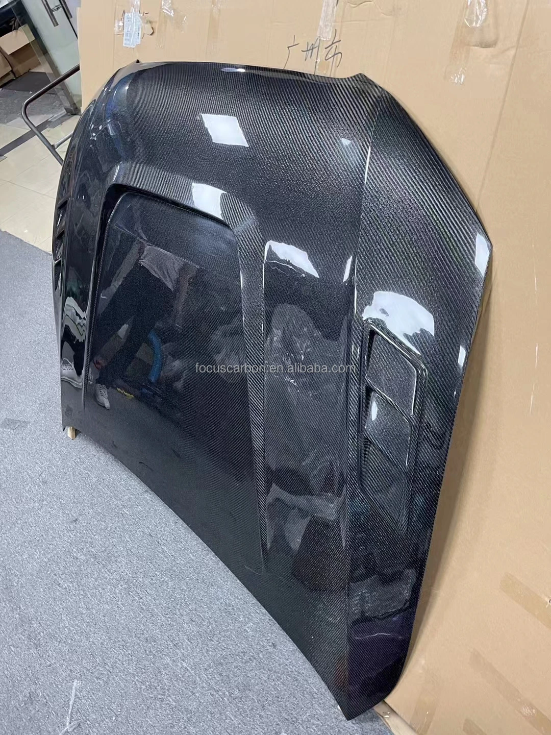 Vented Carbon Fiber Engine Hood Bonnet Kit for Audi A7 S7 RS7 C7 (2012 ...