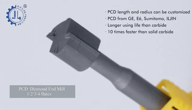 Diamond Pcd Endmill Cnc Milling Cutter Tools Pcd Router Bit Price Pcd ...