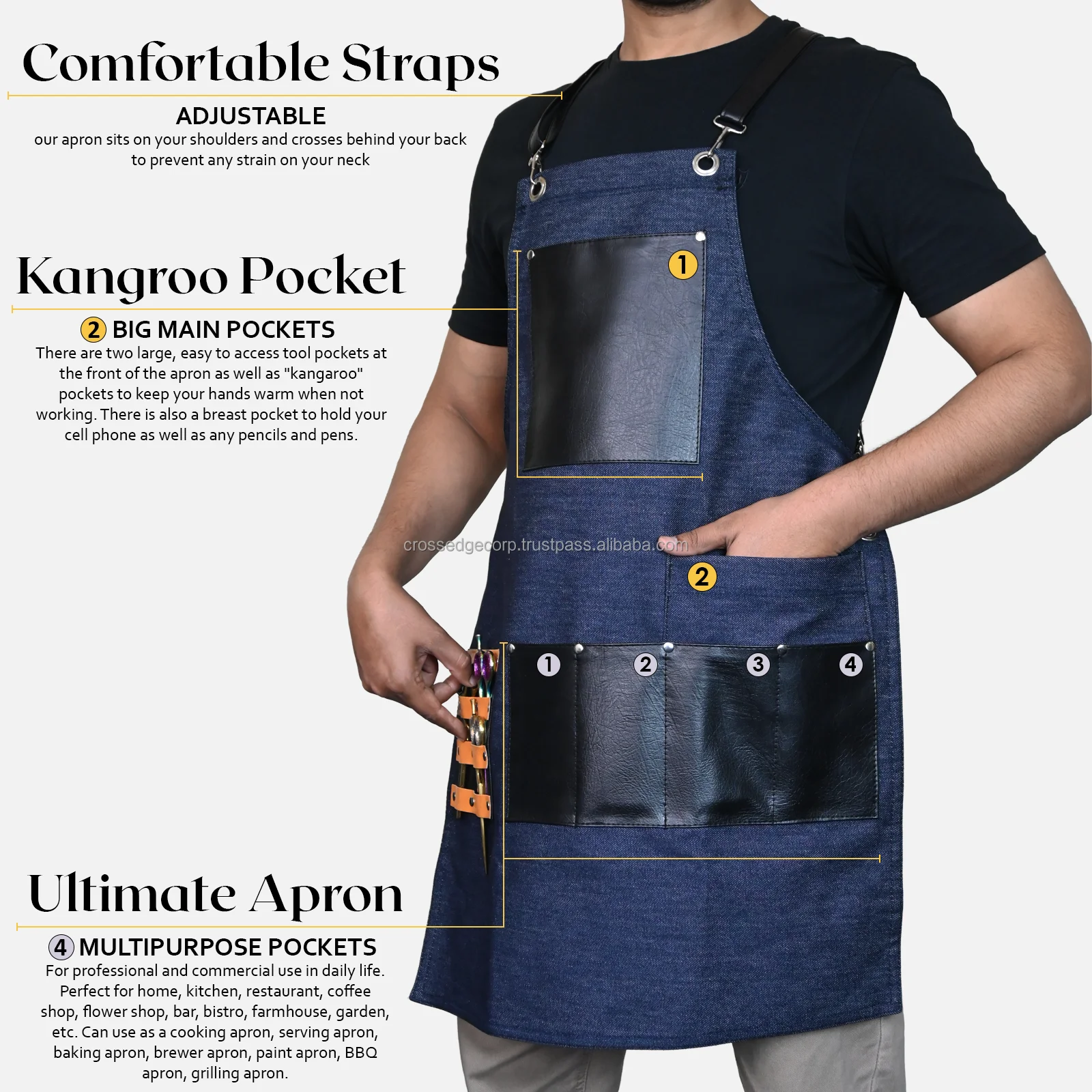 Customized Barber Apron Unisex Uniform for Men and Women High Quality ...