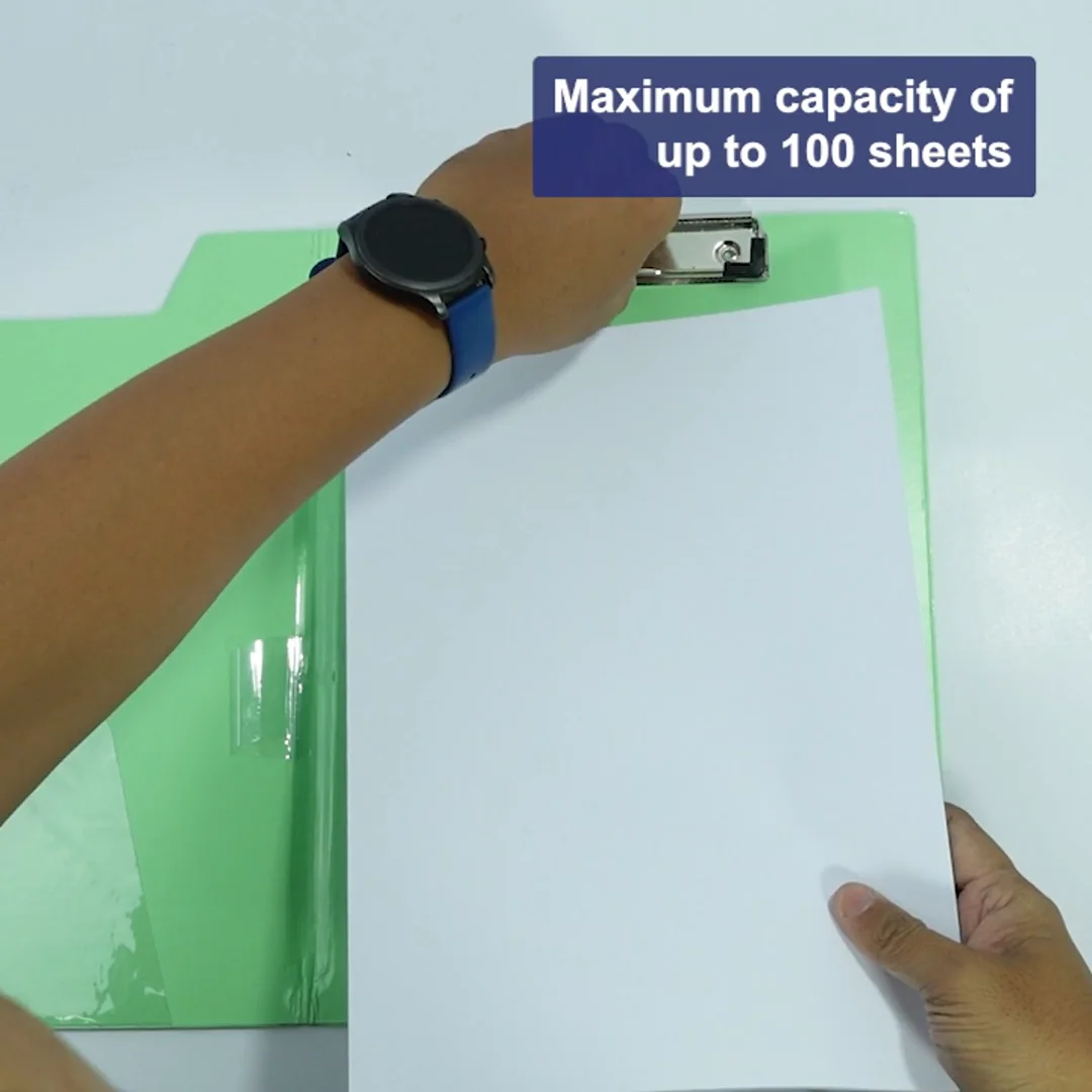 Office Stationery Bambi Laminated Pvc Plastic Size A4 12cm Clip Clipboard Folder With Hard ...