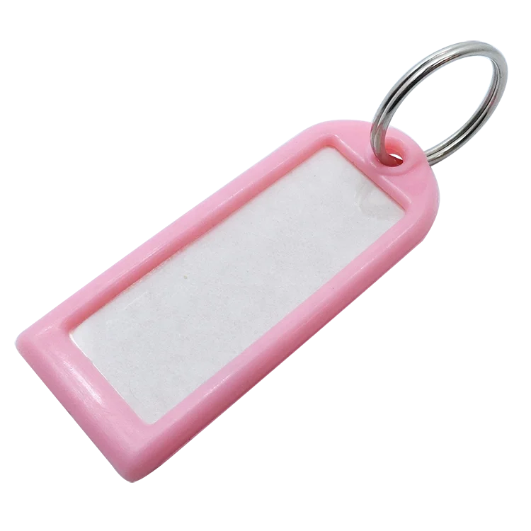 Plastic Name Tag Key Holder, Identification Key Tag - Paper Insert Key ...