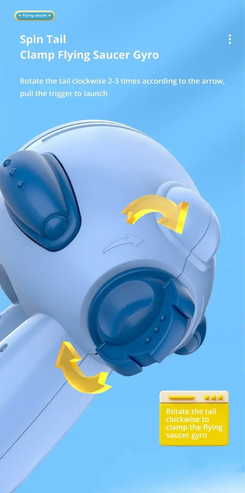 Flying Saucer Gyroscope Outdoor Set Sports Toys Battle Gyro Luminous ...