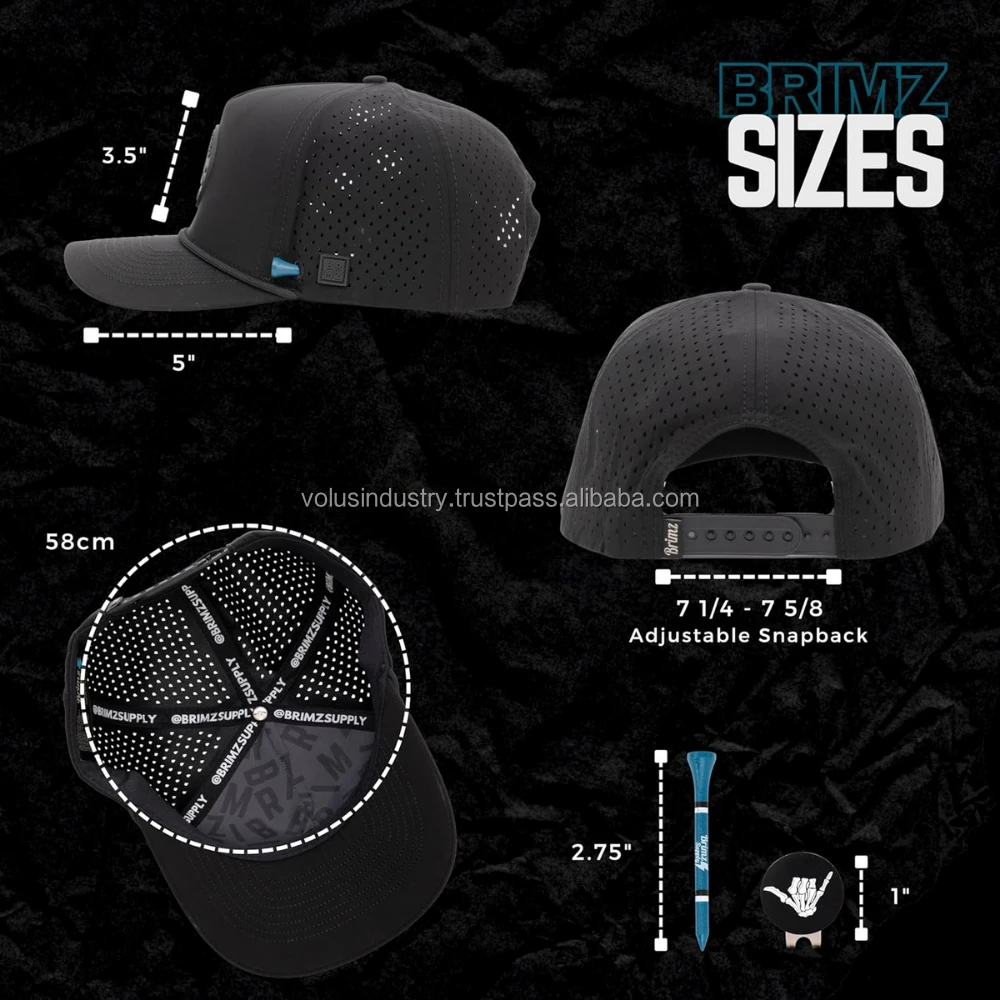 Wholesale Golf Hats Melin Caps 5 Panel Custom Logo Water Resistant ...