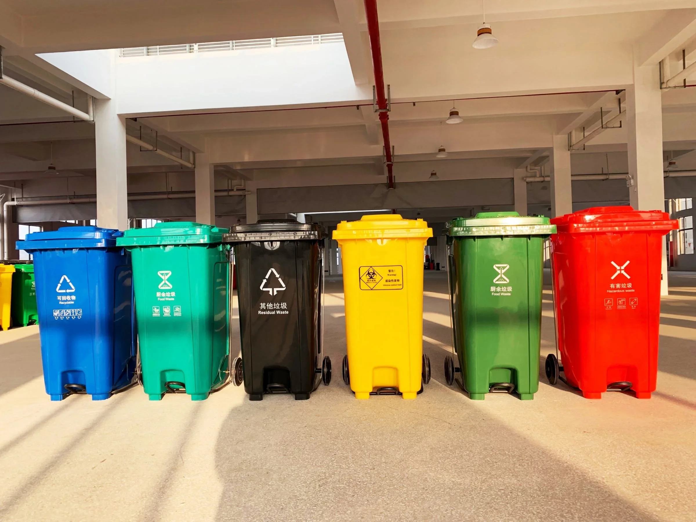 100l/120l/240l/360l/660l/1100l Plastic Dustbin Wheelie Trash Can ...